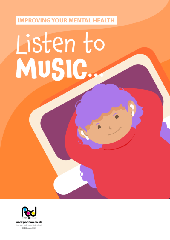 Improving your mental health - listen to music | POD | Posters On Demand