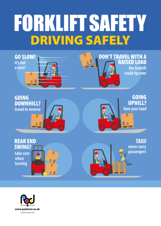 Forklift safety - driving safely | POD | Posters On Demand