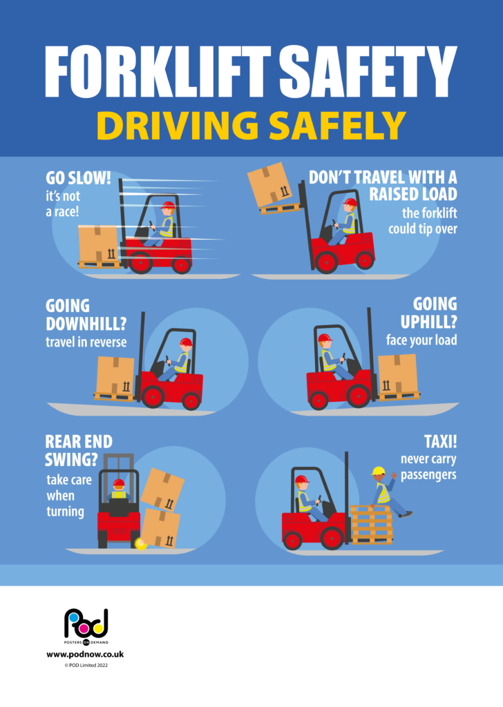 Forklift safety - driving safely | POD | Posters On Demand