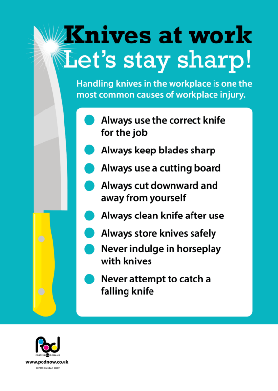 Kitchen Safety Printed Posters | POD | Posters On Demand