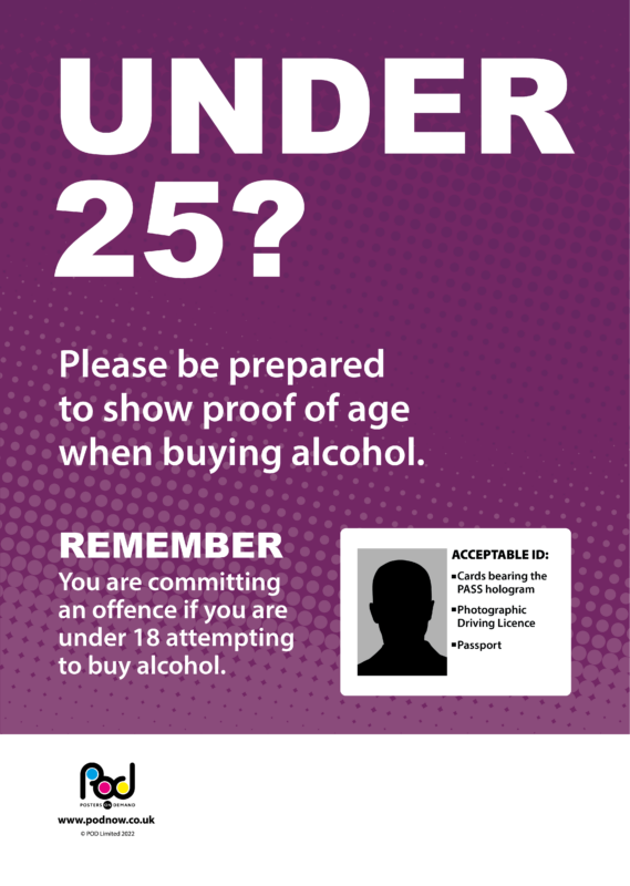 Under 25? Proof of ID | POD | Posters On Demand