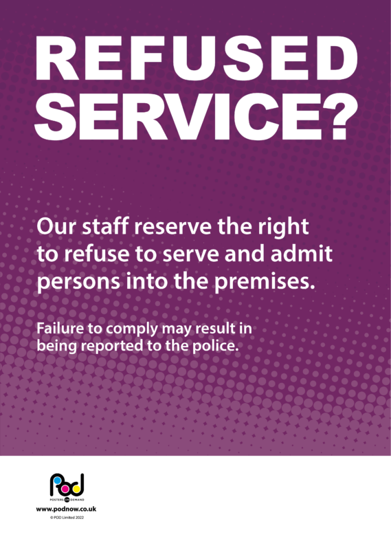 Refused service? | POD | Posters On Demand