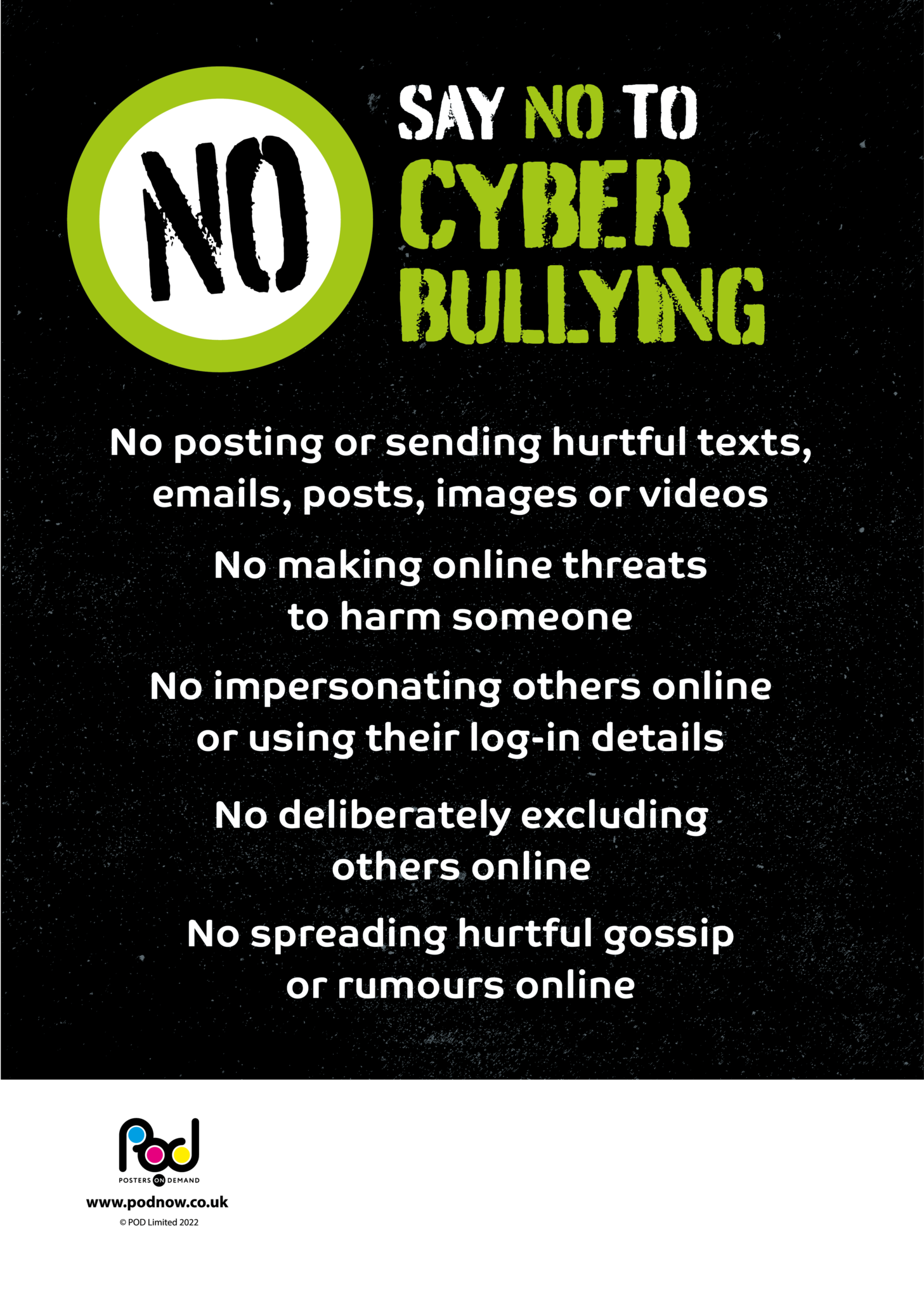 Say no to bullying - cyber bullying | POD | Posters On Demand