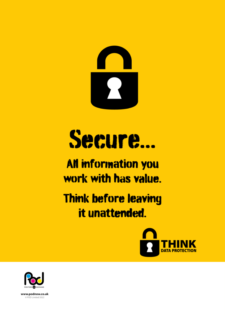 Think Data Protection - secure | POD | Posters On Demand