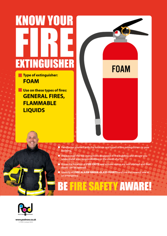 Fire extinguishers - Foam | POD | Posters On Demand