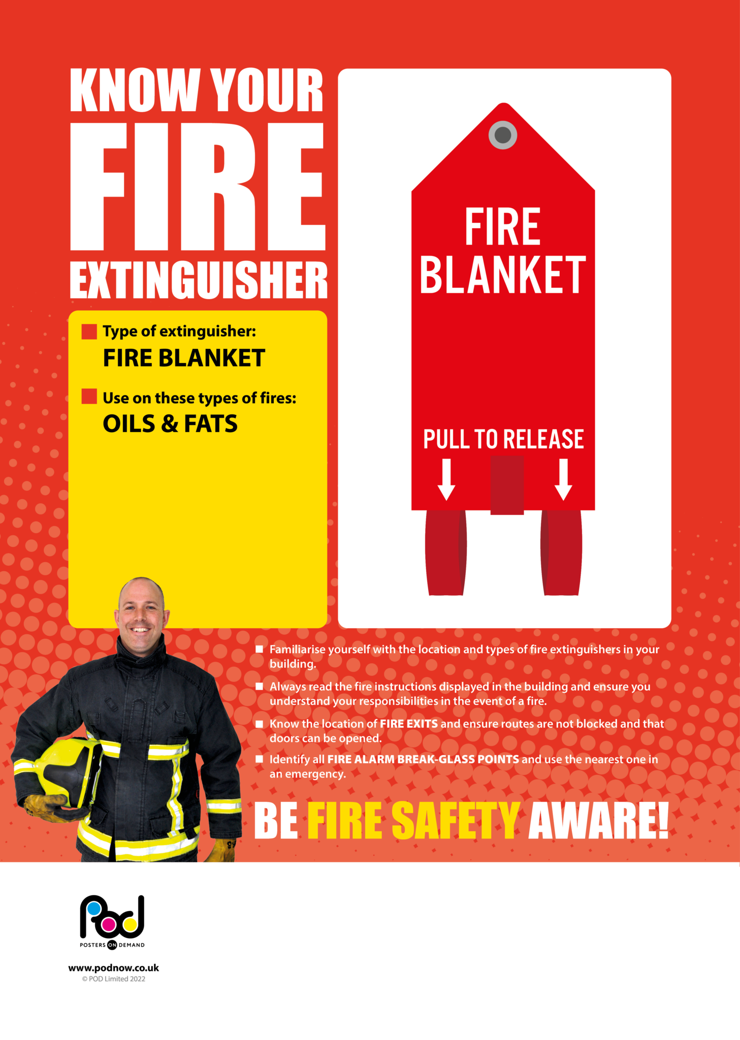 Fire extinguishers - Fire blanket | POD | Posters On Demand