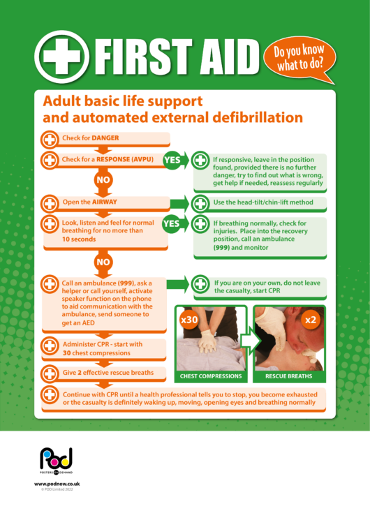 Adult basic life support | POD | Posters On Demand