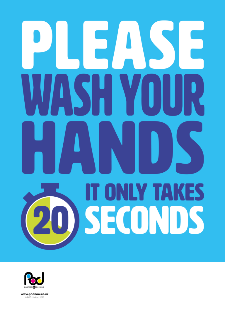 Please wash your hands - 20 seconds | POD | Posters On Demand