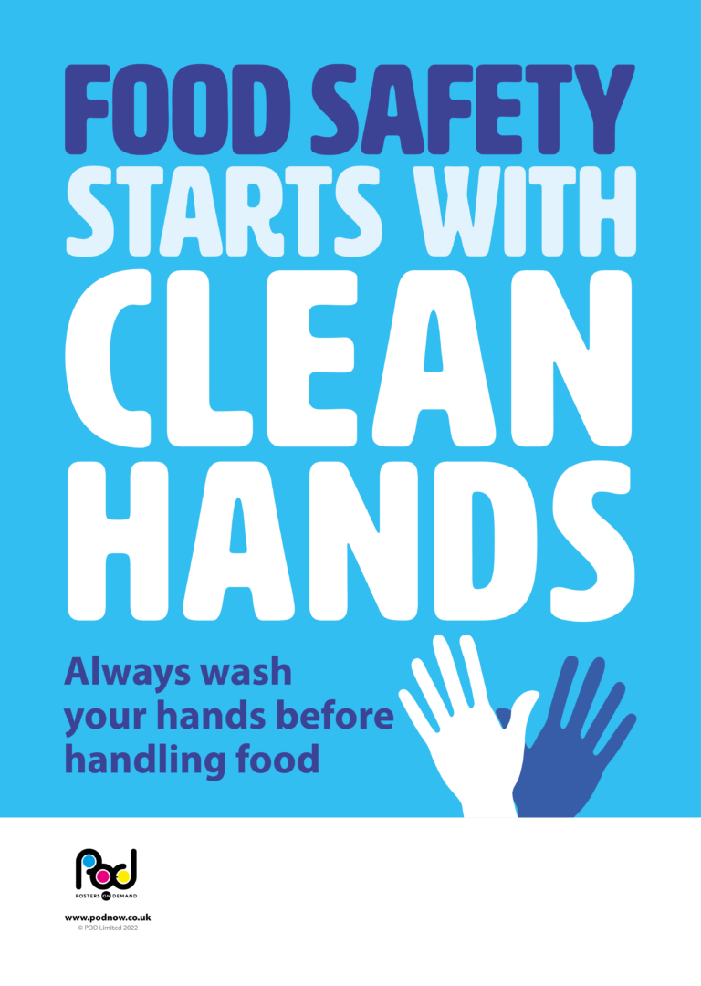 Food safety starts with clean hands | POD | Posters On Demand