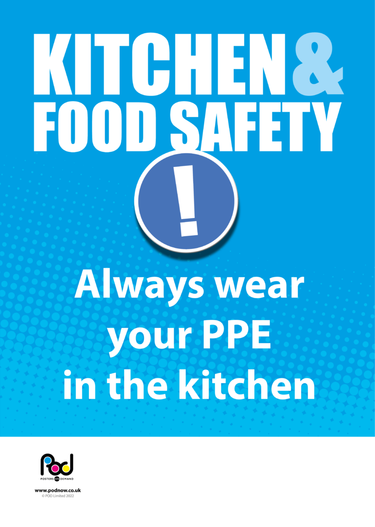 Kitchen and food safety - PPE | POD | Posters On Demand