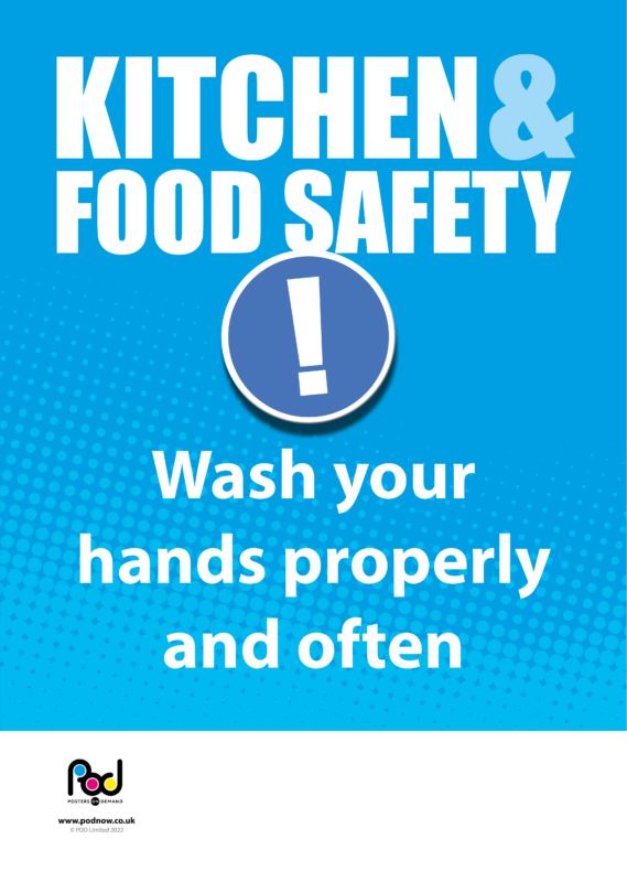 Kitchen and food safety - hand wash | POD | Posters On Demand