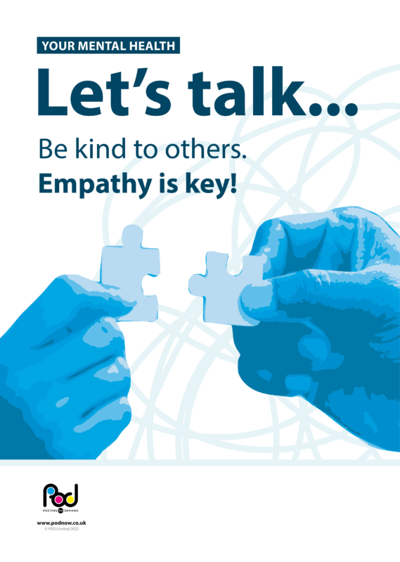 Your mental health - Empathy is key! | POD | Posters On Demand