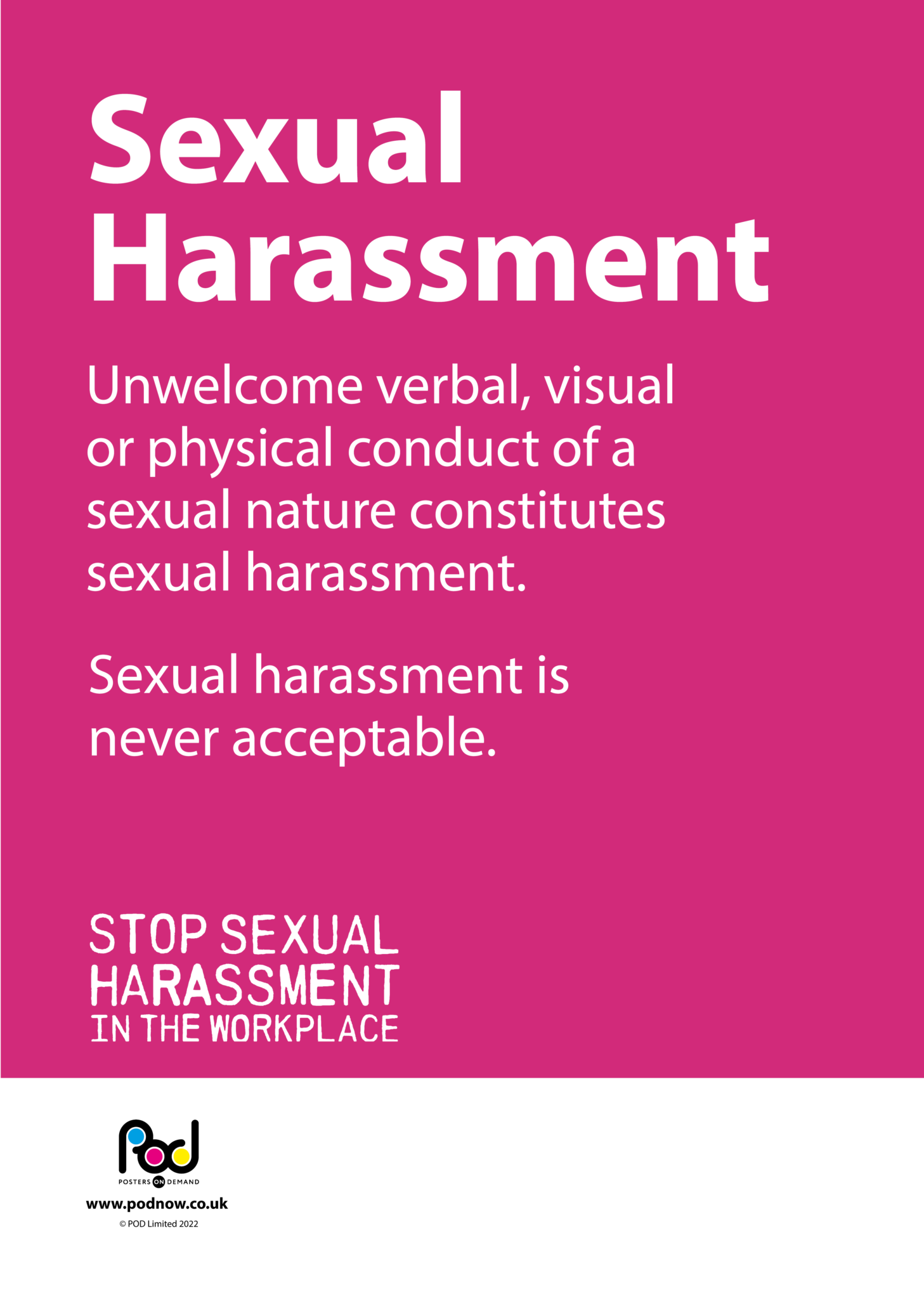 Sexual Harassment | POD | Posters On Demand