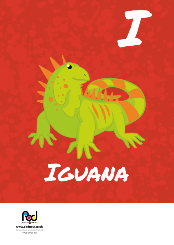 A-Z Alphabet - I | POD | Posters On Demand