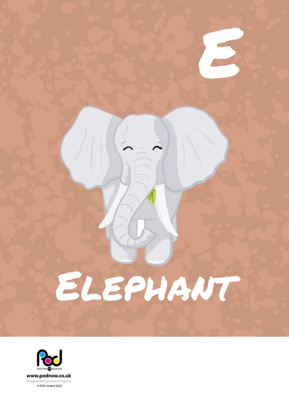 A-Z Alphabet - E | POD | Posters On Demand