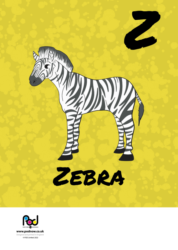 A-Z Alphabet - Z | POD | Posters On Demand