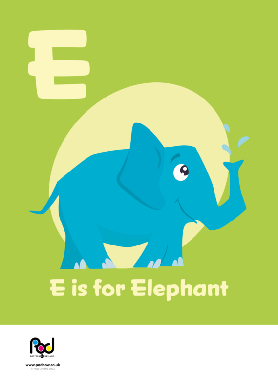Animal Alphabet - E | POD | Posters On Demand