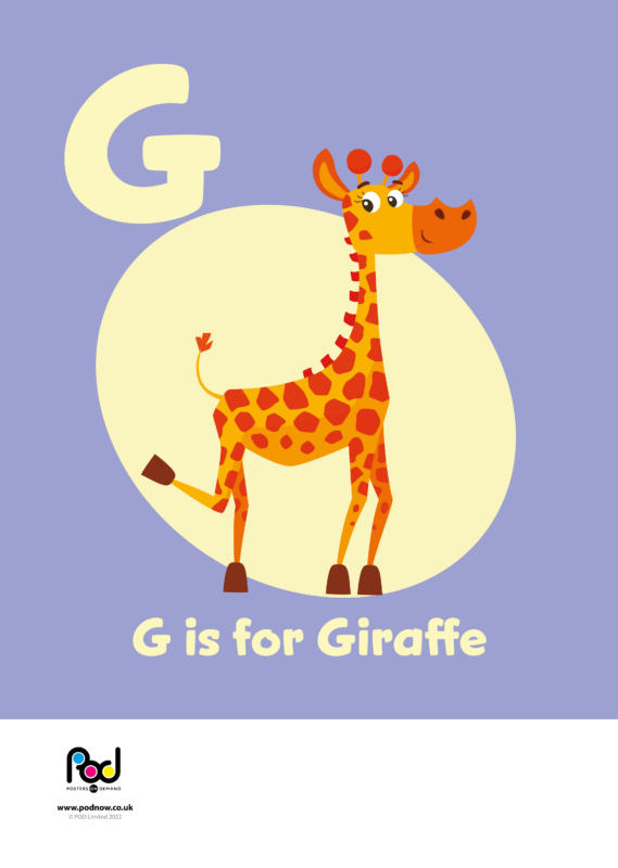Animal Alphabet - G | POD | Posters On Demand