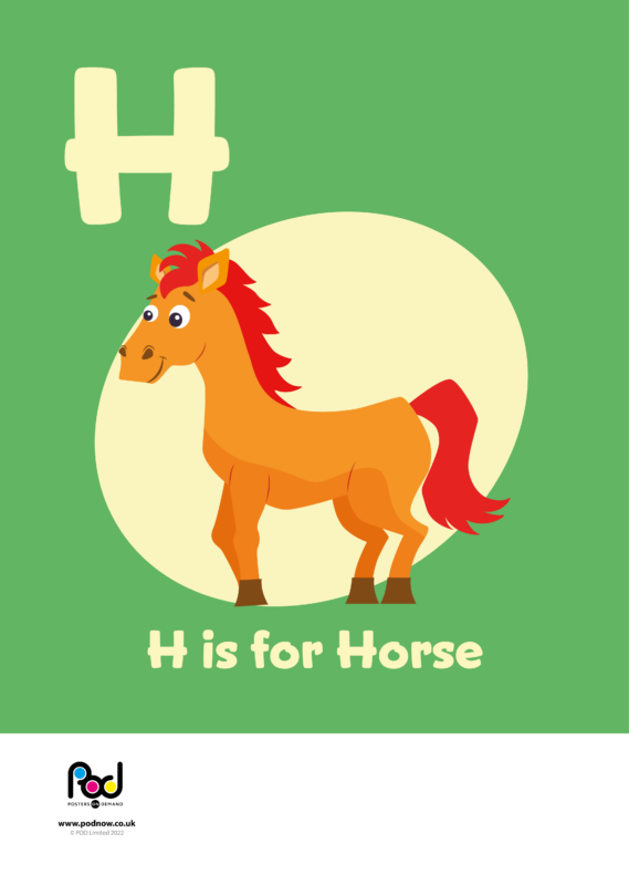 Animal Alphabet - H | POD | Posters On Demand