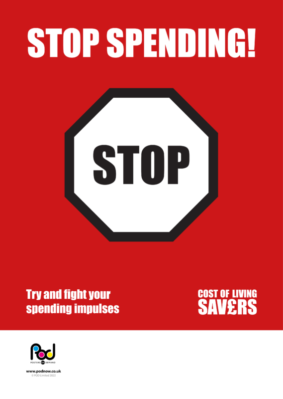 Stop spending | POD | Posters On Demand