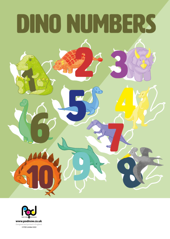 Dino Counting All | POD | Posters On Demand
