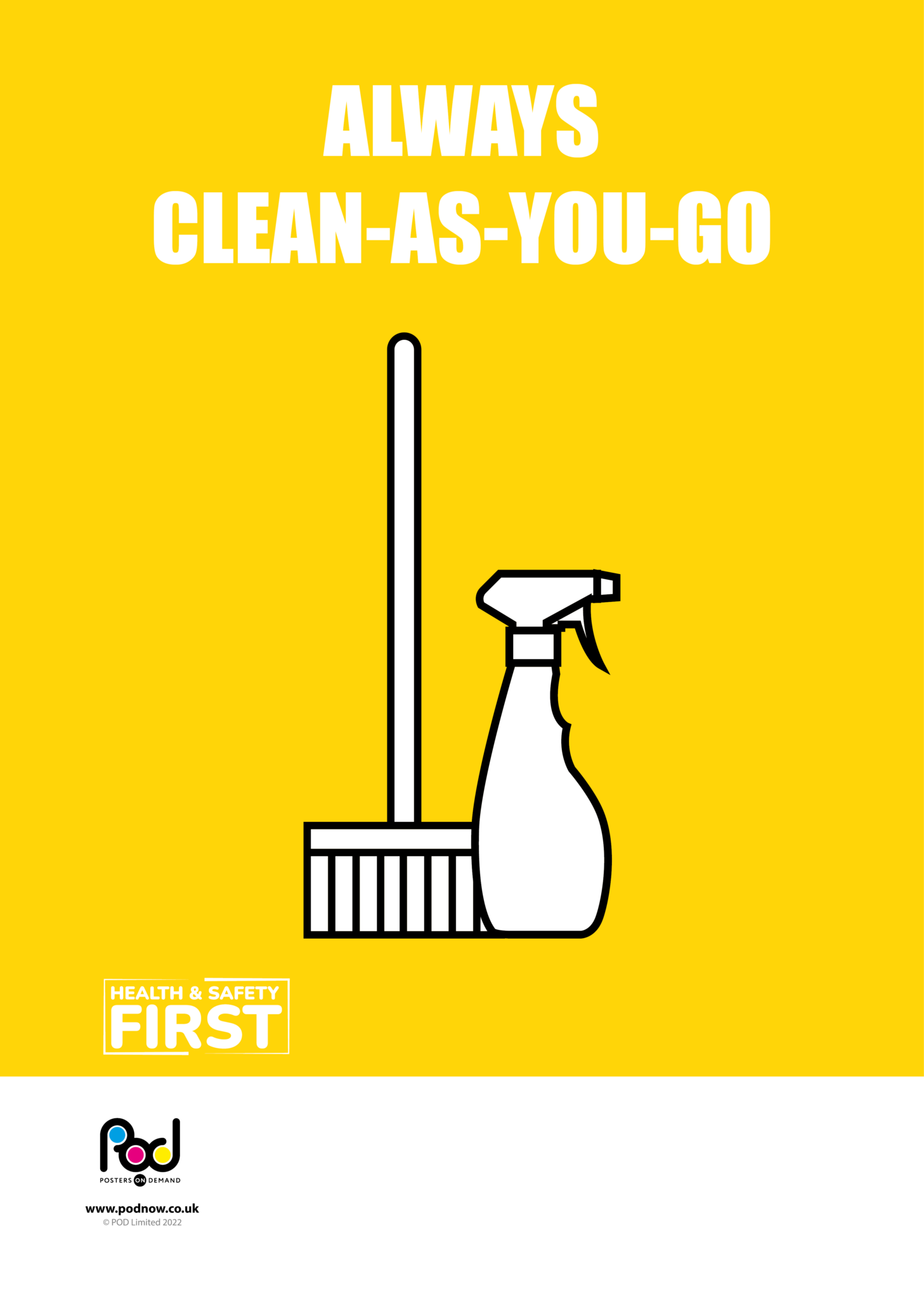 H&S Always clean as you go | POD | Posters On Demand