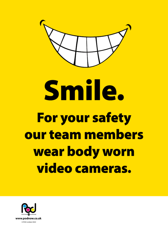 Smile. - For your safety our team | POD | Posters On Demand