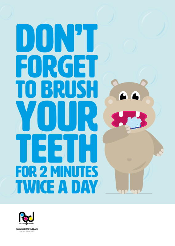 Brush your teeth - Hippo | POD | Posters On Demand