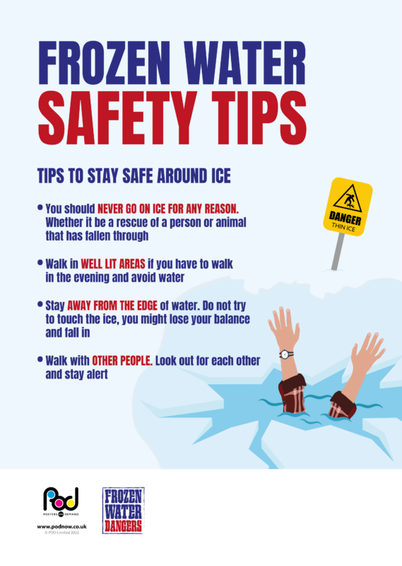 Tips to stay safe around ice | POD | Posters On Demand