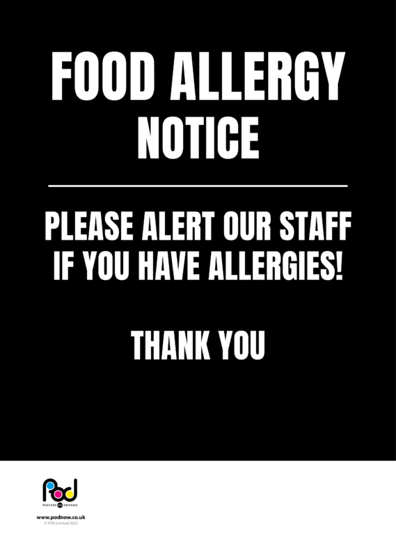 Please alert our staff | POD | Posters On Demand