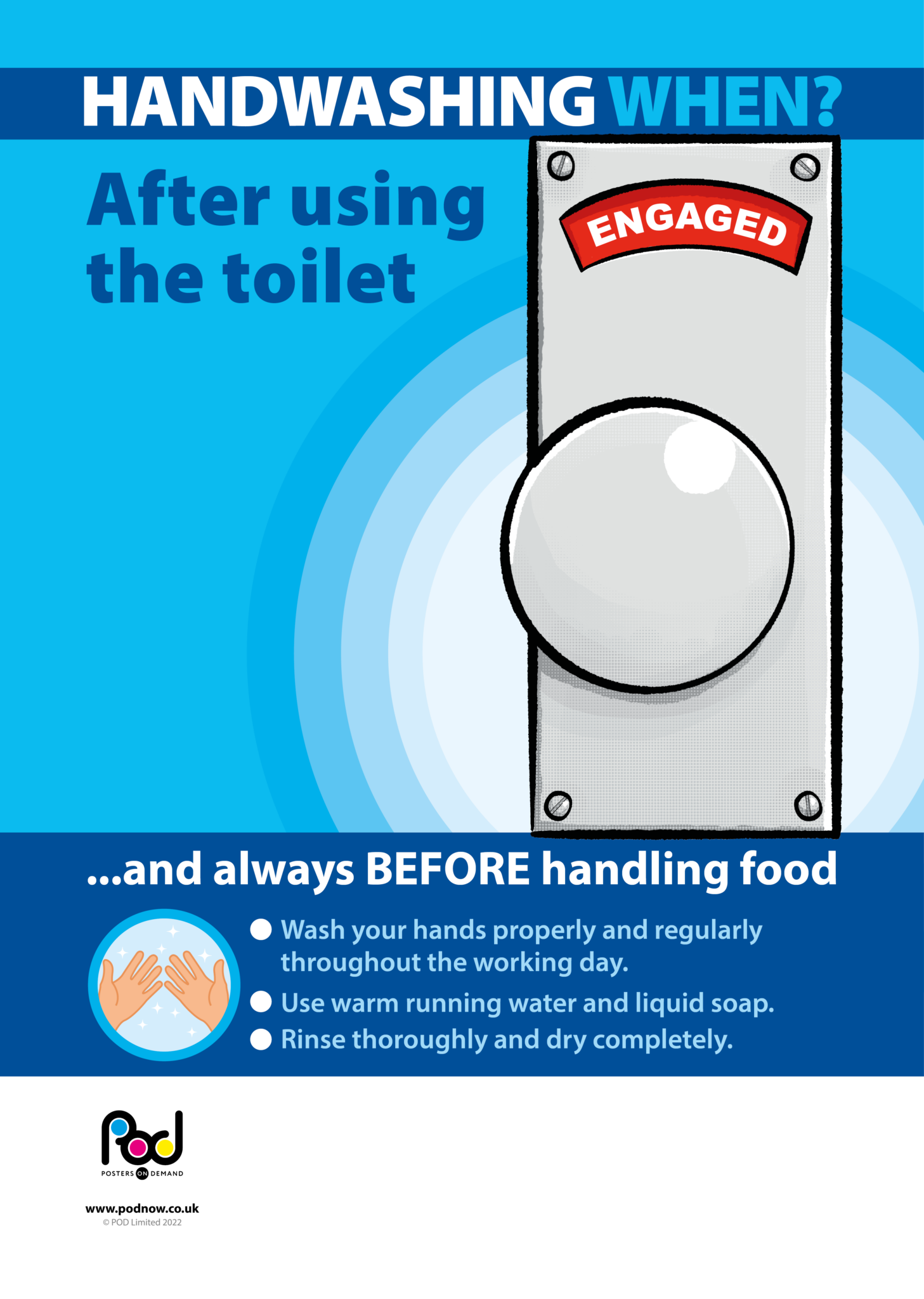 After using the toilet - handle | POD | Posters On Demand