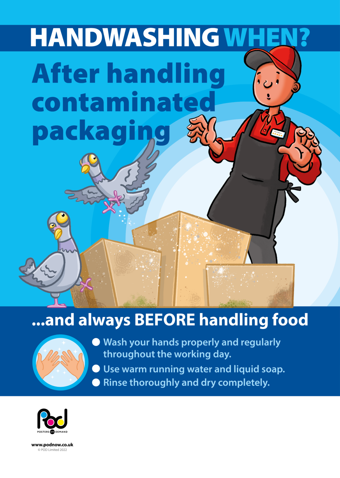 After handling contaminated packaging | POD | Posters On Demand