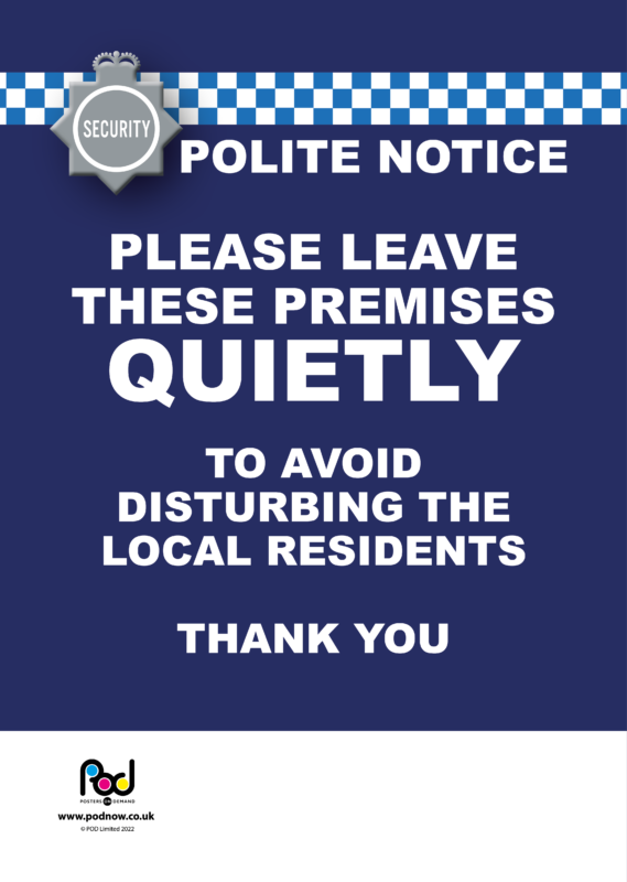 Leave quietly | POD | Posters On Demand