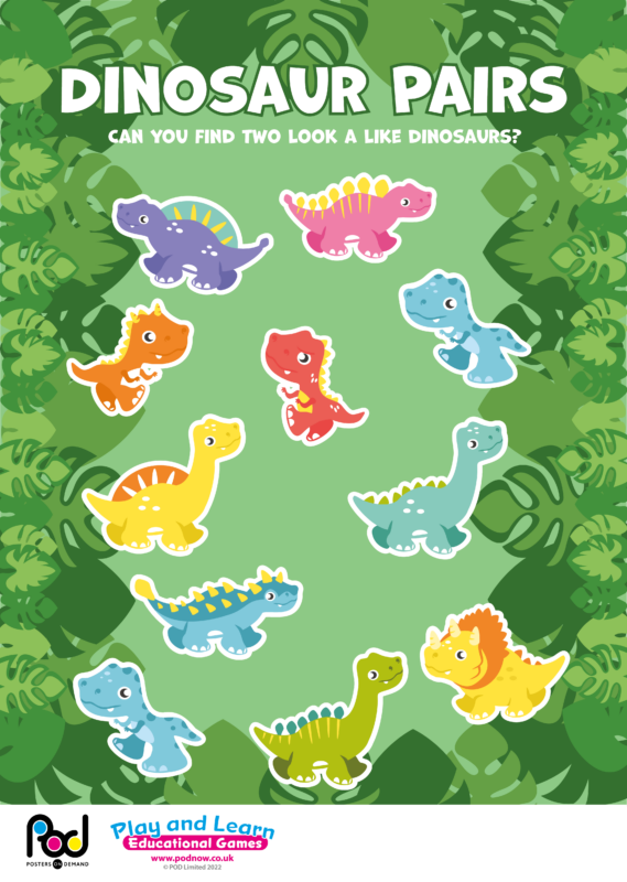 Dinosaur Pairs | POD | Posters On Demand