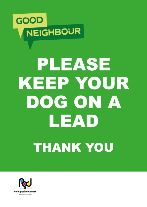 Please keep dogs on a lead | POD | Posters On Demand