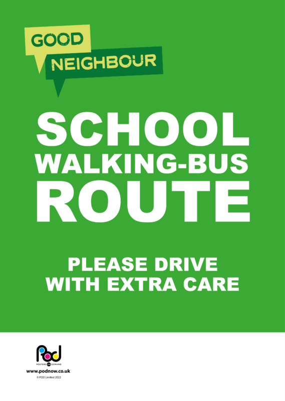 School walking-bus route | POD | Posters On Demand