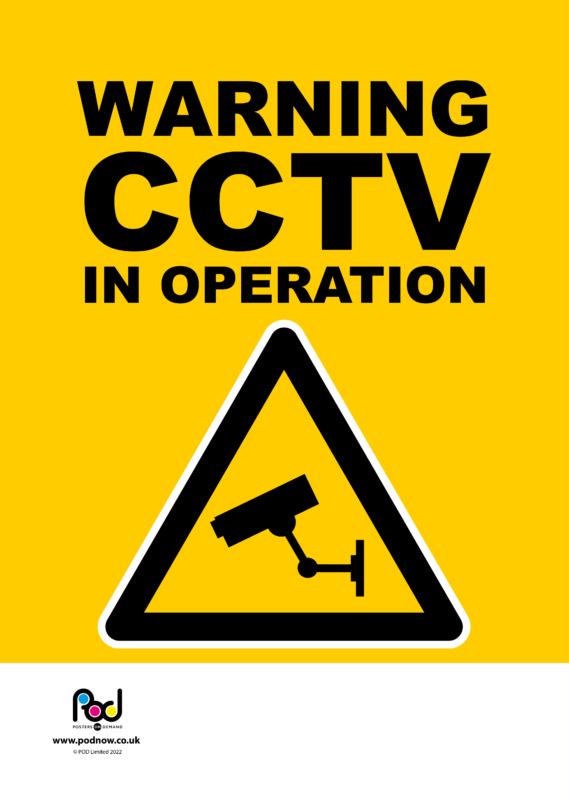 Warning CCTV | POD | Posters On Demand
