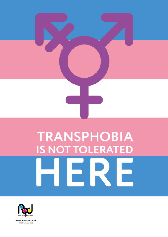 Transphobia is not tolerated here | POD | Posters On Demand