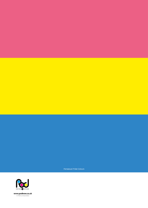 Pansexual Pride Colours | POD | Posters On Demand
