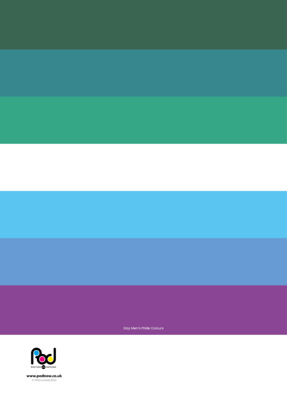 Gay Men's Pride Colours | POD | Posters On Demand