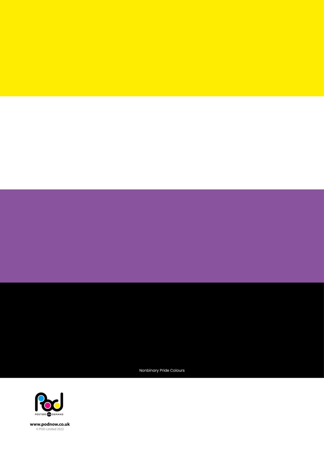 Nonbinary Pride Colours | POD | Posters On Demand