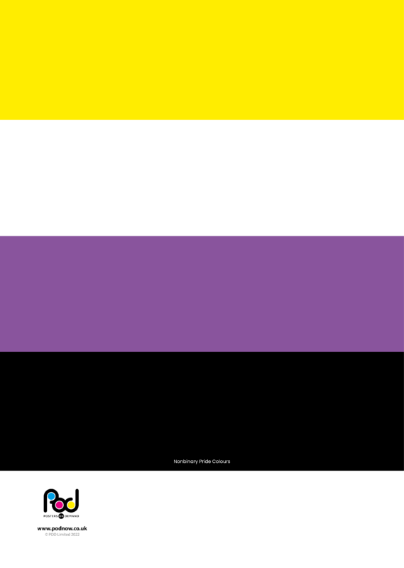 Nonbinary Pride Colours | POD | Posters On Demand