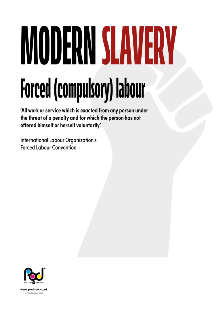Modern Slavery - Forced (compulsory) labour | POD | Posters On Demand