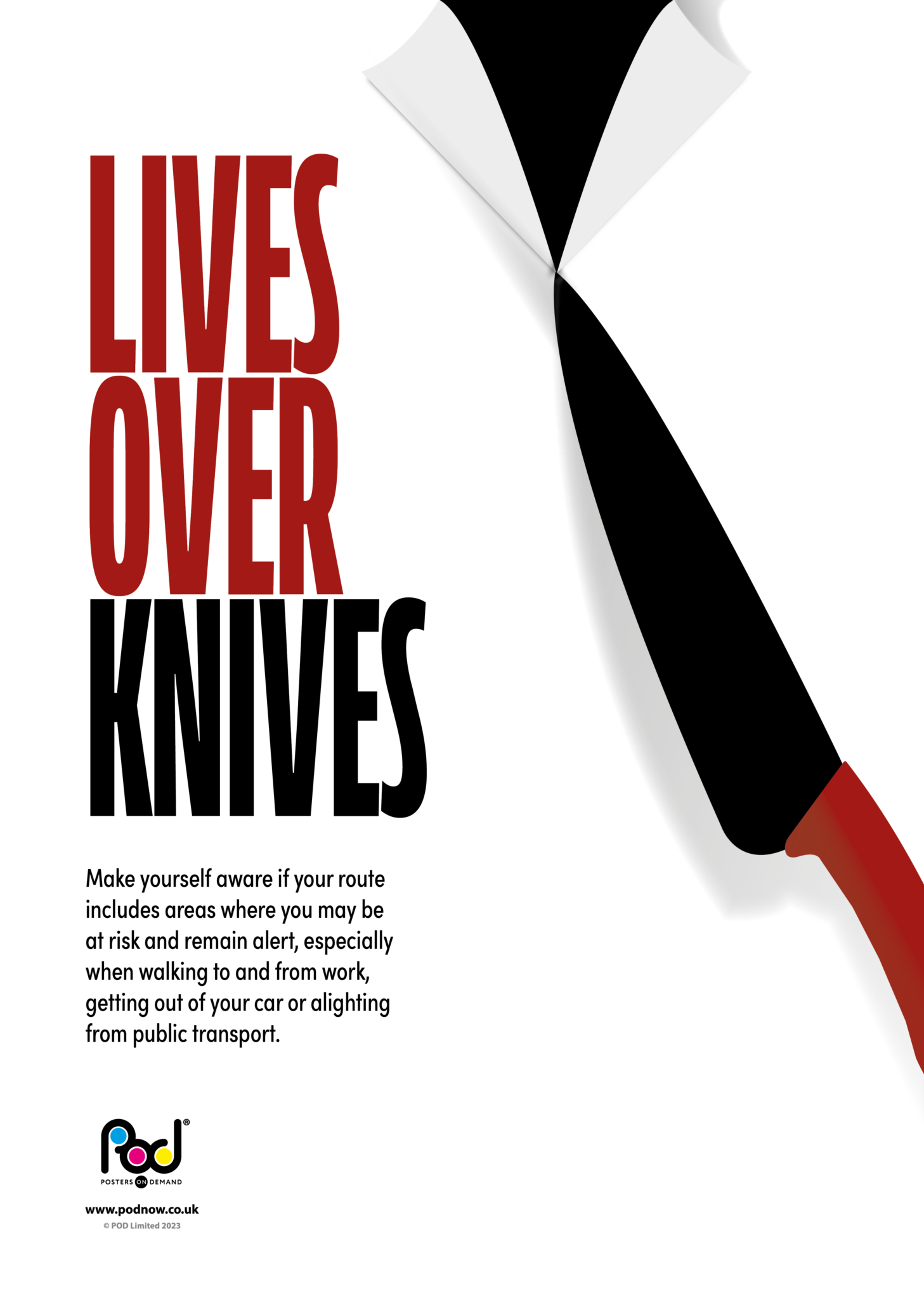 Lives over knives | POD | Posters On Demand