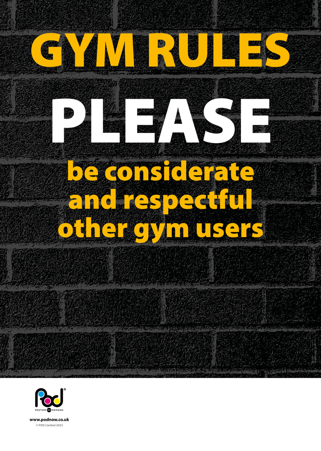 Gym Rules - Please | POD | Posters On Demand