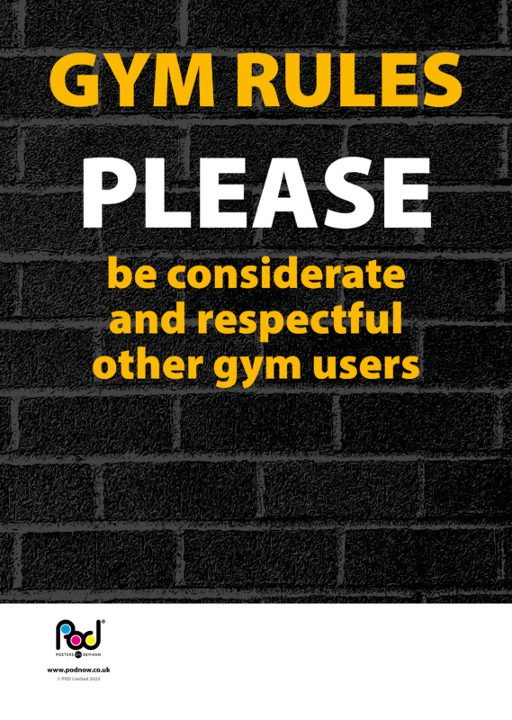Gym Rules - Please | POD | Posters On Demand