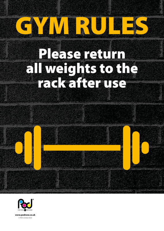 Gym Rules - Weights | POD | Posters On Demand