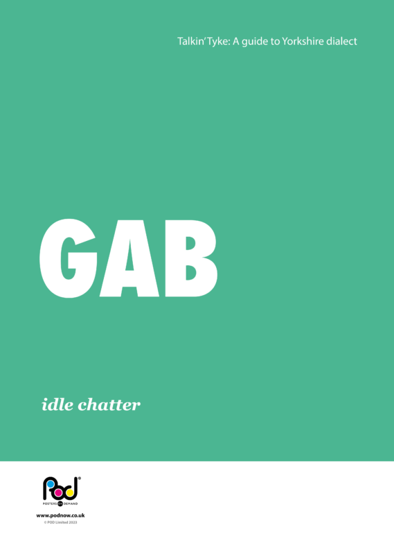 Yorkshire Dialect - Gab | POD | Posters On Demand