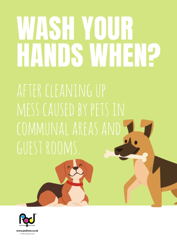 Wash hands after - Dog - Cleaning | POD | Posters On Demand