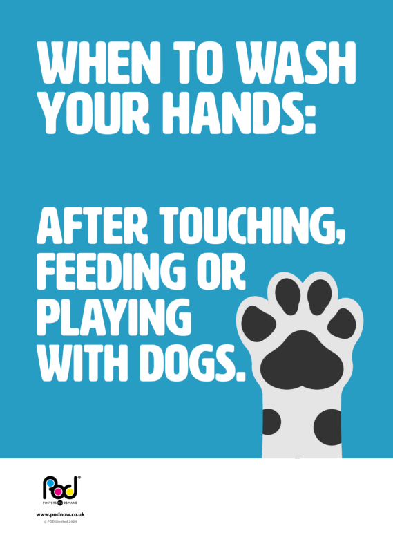 Hand washing - Dog paw | POD | Posters On Demand